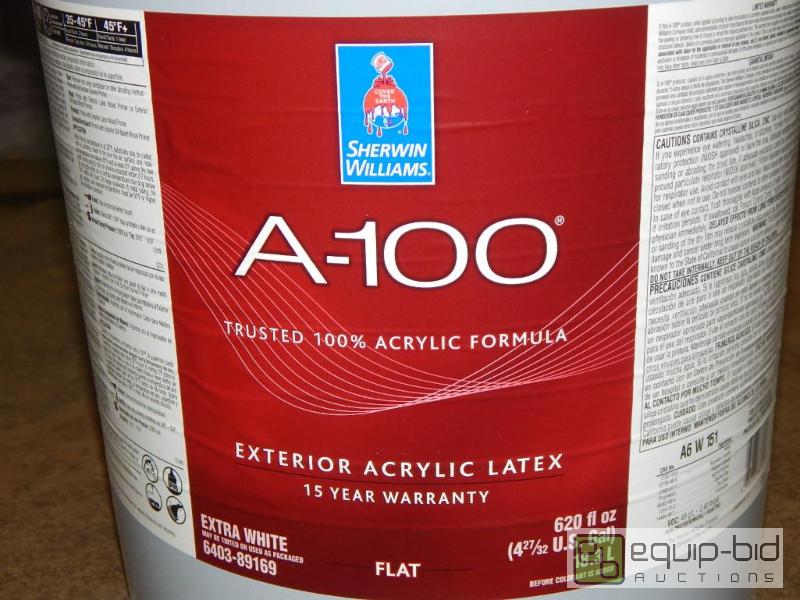 Sherwin Williams A-100 Exterior Acrylic Latex Flat Extra White ...